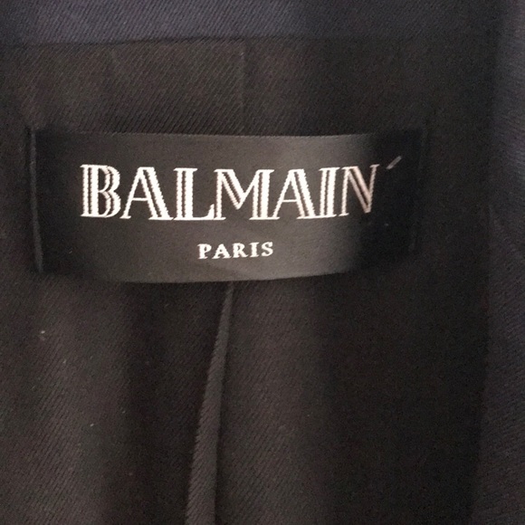 Balmain | Jackets & Coats | Navy Blue Balmain Jacket Only Worn A Couple ...